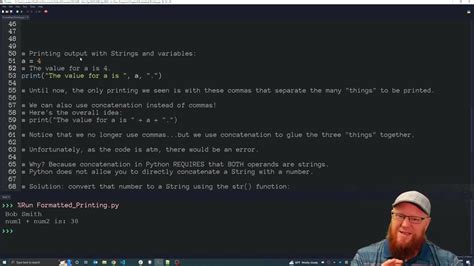 Formatted Printing In Python Youtube