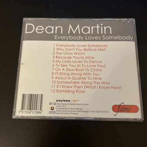 Dean Martin Everybody Loves Somebody Cd 1964 Retro Unit