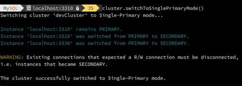 MySQL MySQL InnoDB Cluster Changing Cluster Topology Modes Live