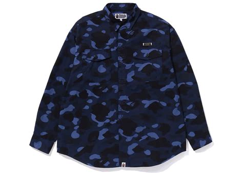 Bape Color Camo Cpo Shirt Navy Mens Fw23 Us