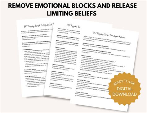 Eft Tapping Script Eft Guide To Release From Limiting Beliefs Alternative Therapy For Self
