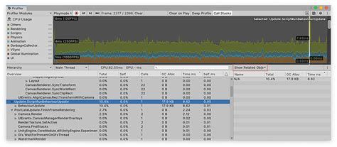 Unity Manual Cpu Usage Profiler Module