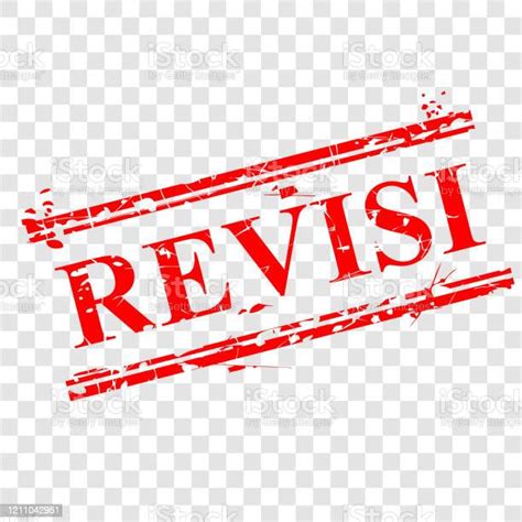 간단한 벡터 직사각형 빨간 그런 지 고무 스탬프 개정 인도네시아 언어의 개정 투명 한 효과 배경에서 0명에 대한 스톡 벡터 아트 및 기타 이미지 Istock