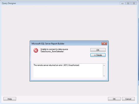 Reporting Services Remote Server Returned An Error 401 Unauthorized
