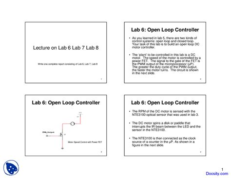 open loop controller embedded system design lecture slides docsity