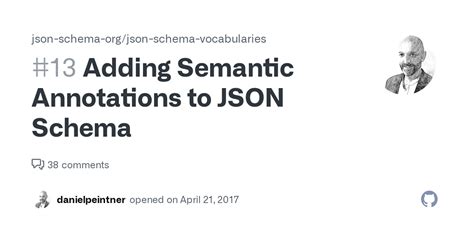 Adding Semantic Annotations To Json Schema · Issue 13 · Json Schema