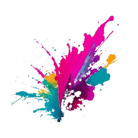 Premium Vector Colorful Ink Splashes Vector Illustration