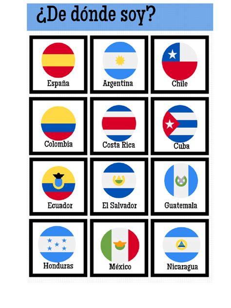 Paises Y Nacionalidades Actividades Y Juegos 101112 Pdf