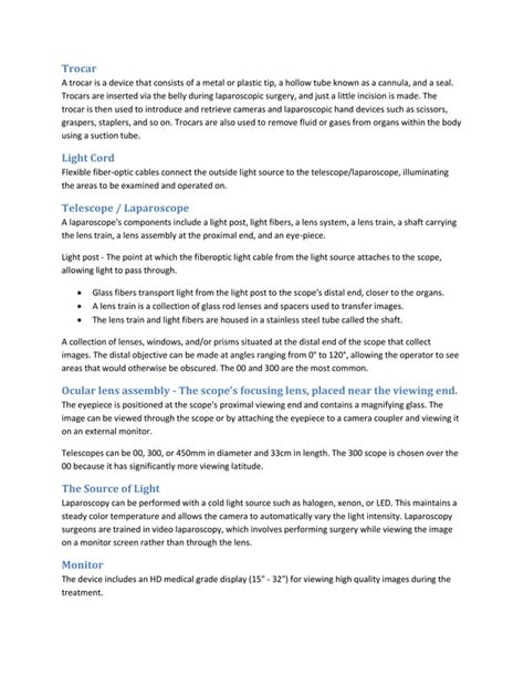 Laparoscope Pdf Cameras And Camcorders Consumer Electronics