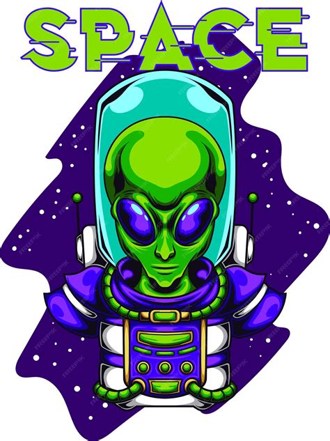 Premium Vector Alien Illustration With Premium Quality Stock Vector