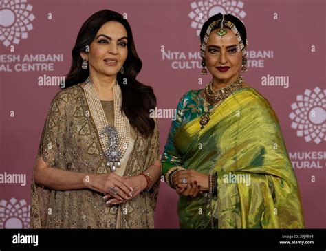 Neeta Ambani And Actress Rekha Right Attend The Second Day Inaugural