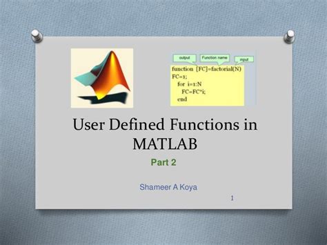User Defined Functions In Matlab Part 2