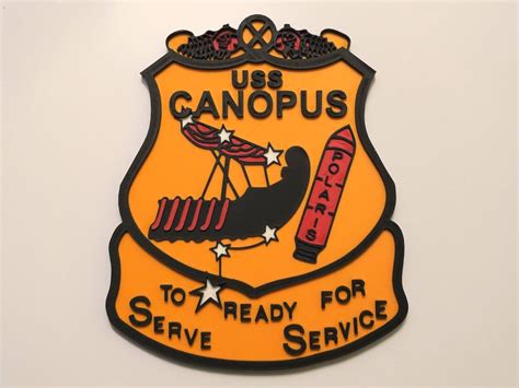 3d Printed Uss Canopus Crest Large Etsy