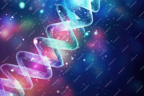 Premium Photo Digital Illustration Dna Structure In Colored