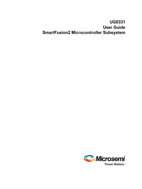Microsemi Smartfusion2 Microcontroller Subsystem User Guide Ug0331 V15