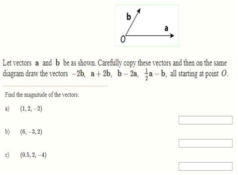 Solved Let Vectors A And B Be As Shown Carefully Copy These Chegg