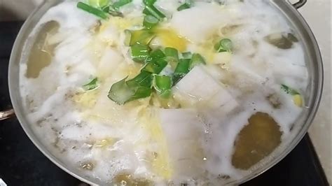 무 콩나물 계란국해장 속풀이용 Youtube