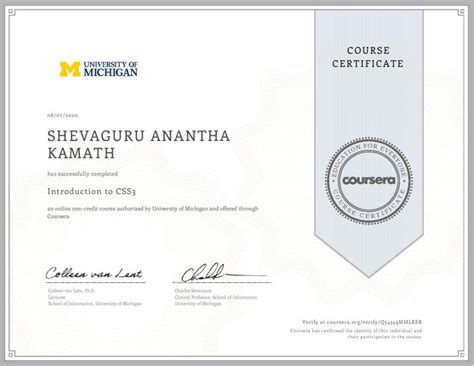 S Anantha Kamath On Linkedin Webdevelopement Css3 Introductiontocss3 Sjec Coursera