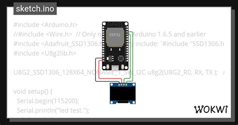 ssd1306 wokwi esp32 stm32 arduino simulator