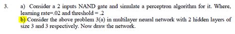 Solved 3 A Consider A 2 Inputs Nand Gate And Simulate A