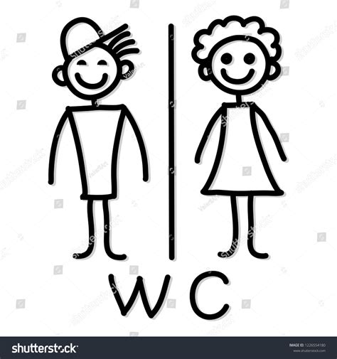 Vektor Stok Funny Wc Door Plate Symbols Wc Tanpa Royalti 1226554180 Shutterstock