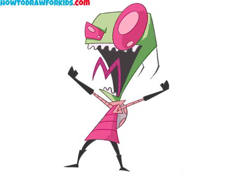 How To Draw Invader Zim Characters Step By Step