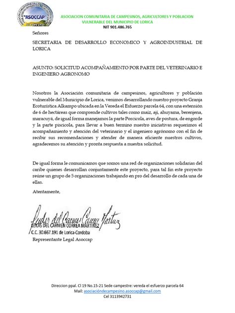 Oficio Secretaria De Desarrollo Pdf