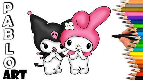How To Draw Melody And Kuromi From Sanrio Learn To Draw Step By Step Youtube