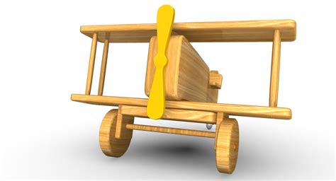 나무 비행기 장난감 3d 모델 19 Ma Free3d