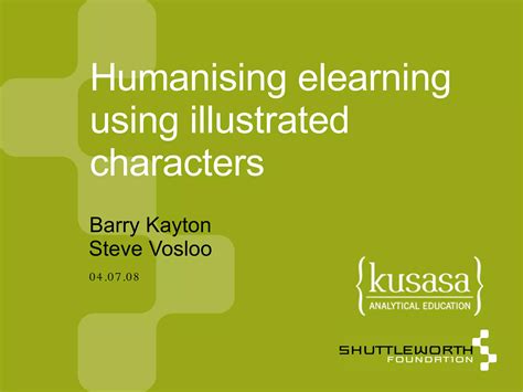 humanising elearning using illustrated characters ppt