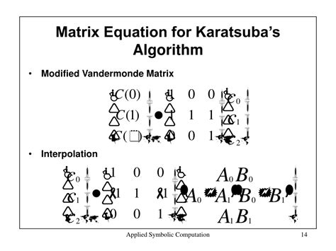 Ppt Applied Symbolic Computation Cs 300 Karatsubas Algorithm For Integer Multiplication