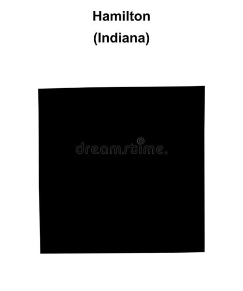 Hamilton Outline Map Stock Vector Illustration Of Contour 361546428