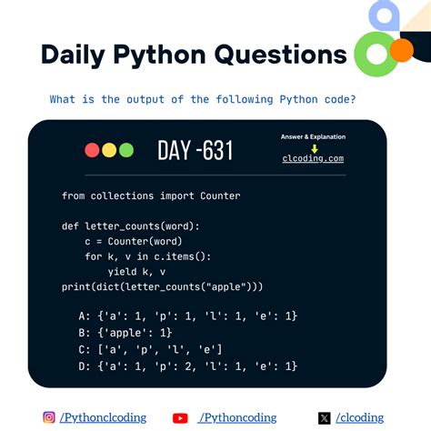 Python Coding Challenge Day 631 What Is The Output Of The Following