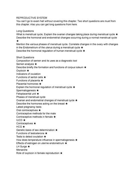 Reproductive System REPRODUCTIVE SYSTEM You Cant Go To Exam Hall Without Covering This