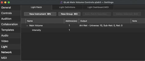 Main Volume Control QLab Cookbook Main Volume Control QLab Cookbook
