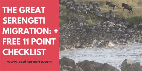 The Great Serengeti Migration Free 11 Point Checklist Southern Afro