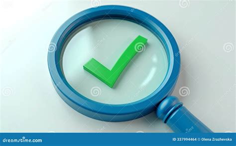 Magnifying Glass And Check Mark Stock Illustration Illustration Of Tick Brand 337994464