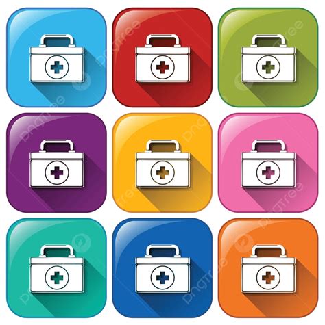 Icon Set Technology Buttons Many Vector Technology Buttons Many Png