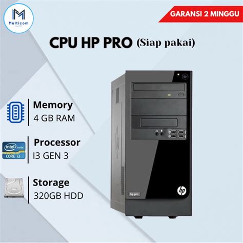 Jual Cpu Hp Pro Core I Gen Ram Gb Hardisk Gb Shopee Indonesia