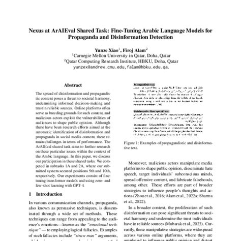 Nexus At Araieval Shared Task Fine Tuning Arabic Language Models For Propaganda And