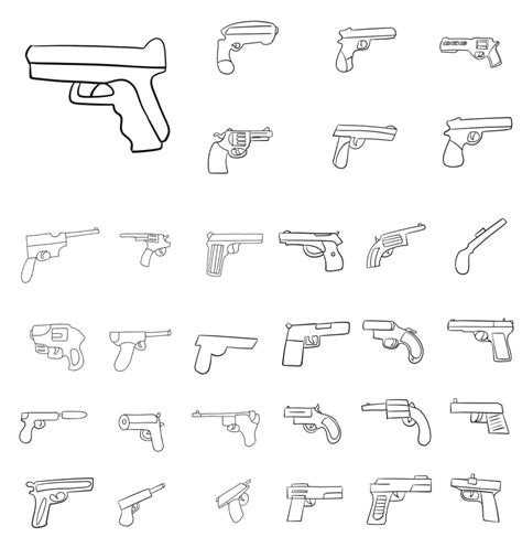 玩具手枪简笔画 儿童玩具 简笔画