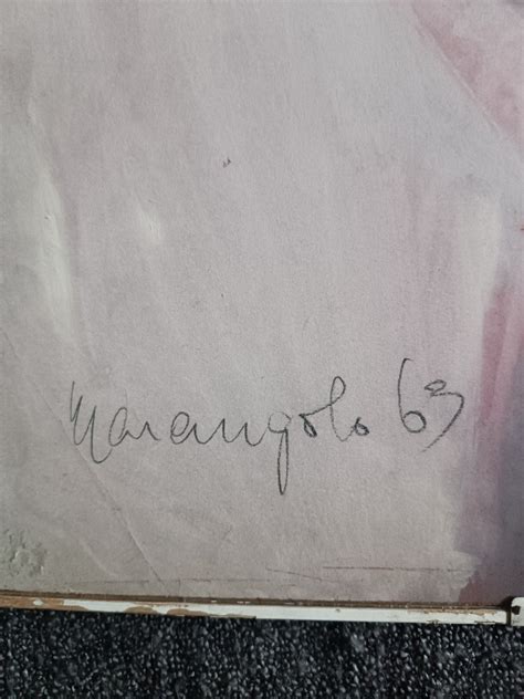 Proantic Franz Marangolo Technique Mixte Sur Panneau 1963