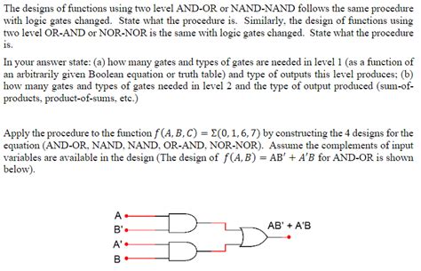 Solved With Logic Gates Changed State What The Procedure Chegg Com