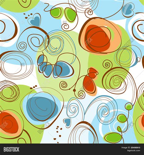 Funky Floral Pattern Vector Photo Free Trial Bigstock