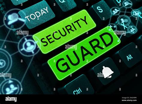 Hand Writing Sign Security Guard Business Showcase Tools Used To Manage Multiple Security