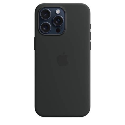 Apple Silicone Case With Magsafe For Iphone 15 Pro Max Color Black