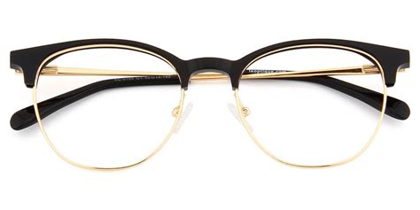 Womens Black And Gold Frame Glasses At Gabriel Burnell Blog