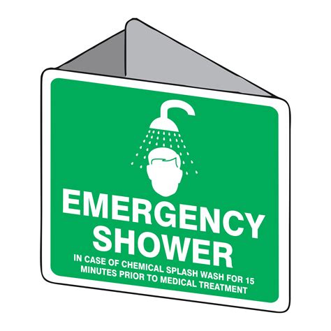 3d Emergency Shower Sign Buy Now
