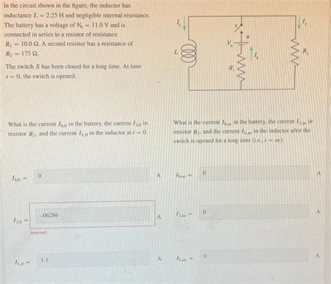 Solved In The Circuit Shown In The Figure The Inductor Has