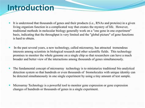 Microarray Technology Biochip Dna Chip Pptx